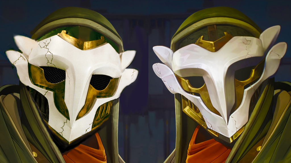Can you tell the difference from the handmade Ekko Firelights Mask to