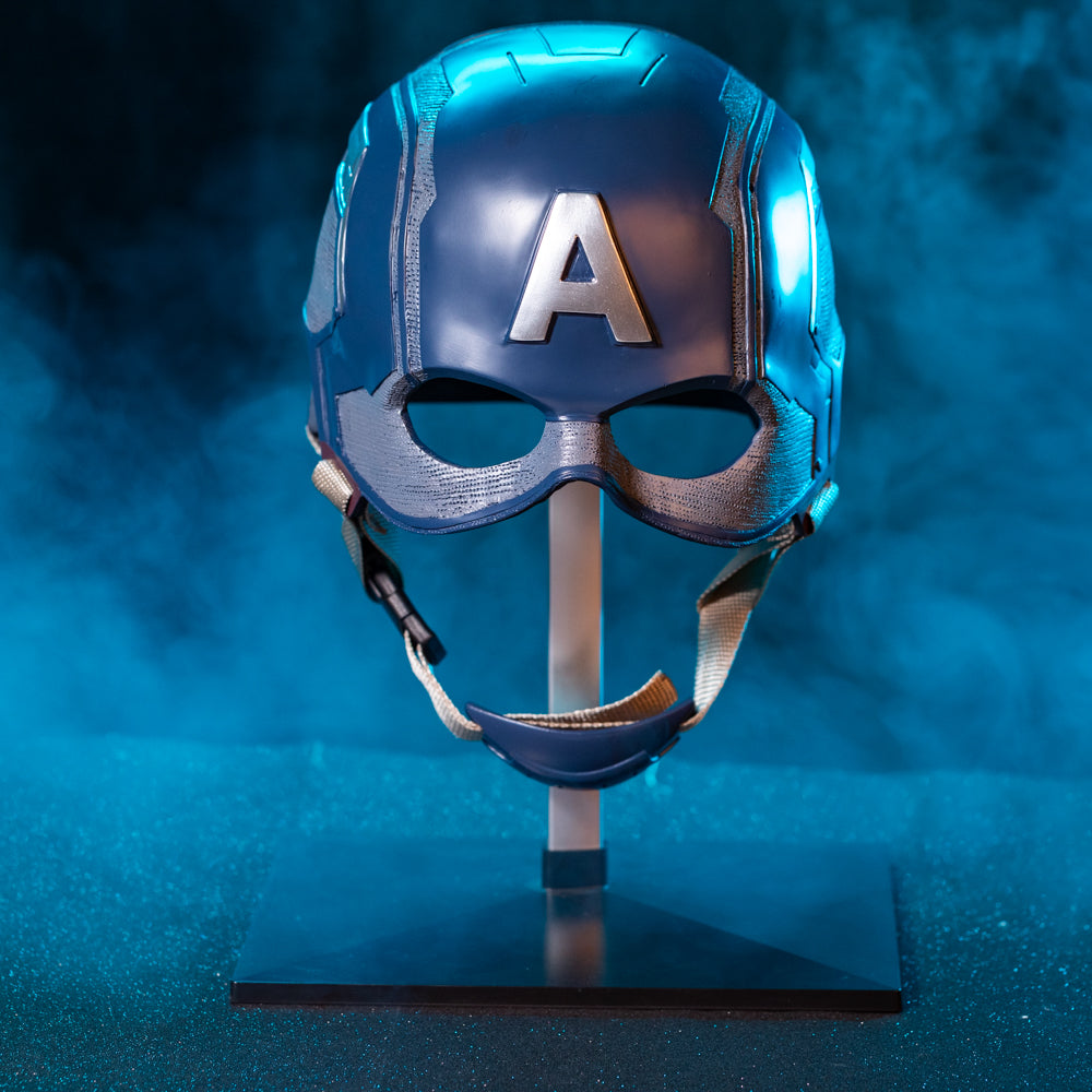 Captain America Helmet - Full Head Replica - MCU Avengers Costume Prop