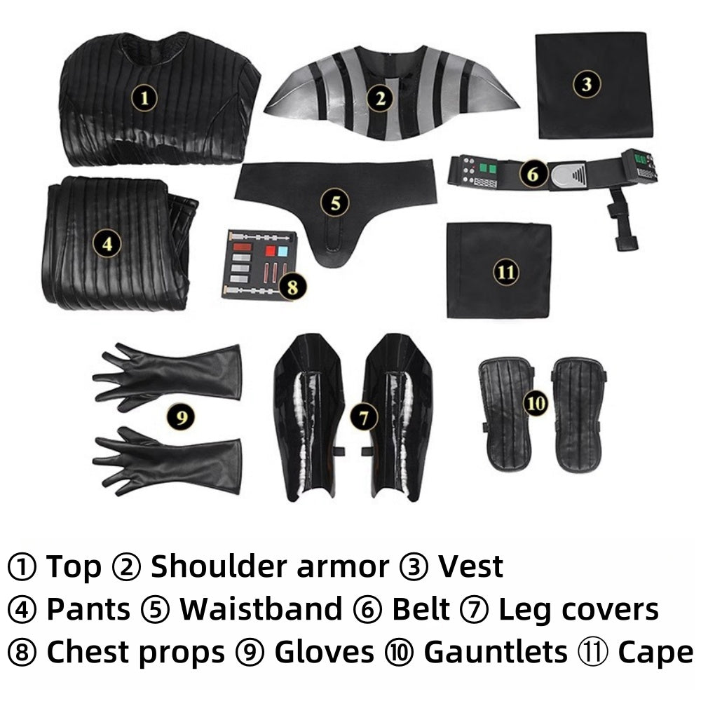 Darth Vader Leather Jumpsuit - Star Wars Suit - Men Full Set Halloween