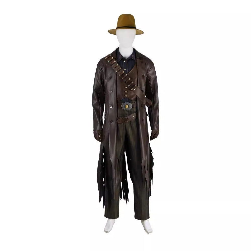 Fallout Ghoul Costume Upgrade Outfit - Men Costume Hat Belt Set - Xmas
