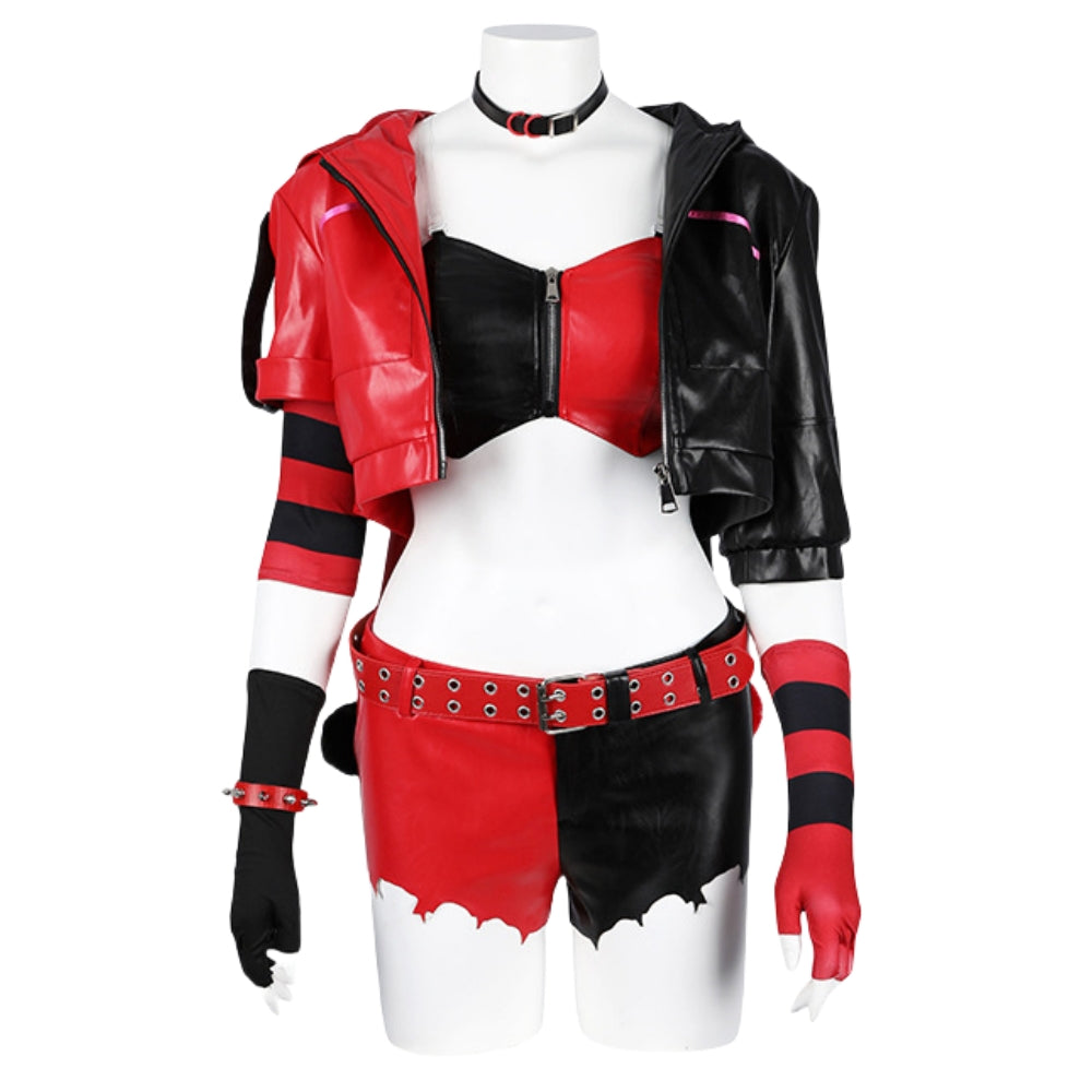 Suicide Squad ISEKAI Harley Quinn Costume Wig Outfit Halloween