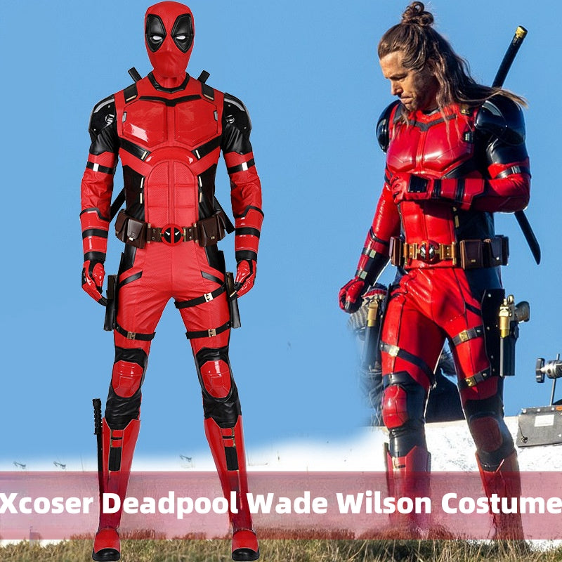 Deadpool 3 Wade Wilson Bright Red Jumpsuit - Adult Cos Outfit