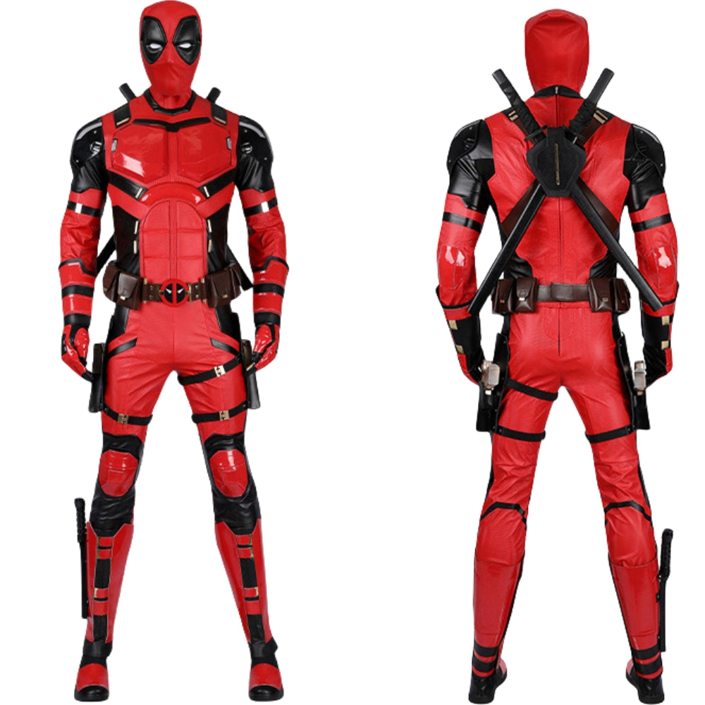 Deadpool 3 Wade Wilson Bright Red Jumpsuit - Adult Cos Outfit