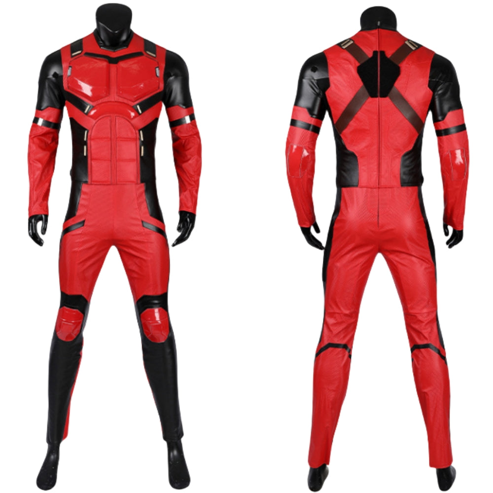 Deadpool 3 Wade Wilson Bright Red Jumpsuit - Adult Cos Outfit