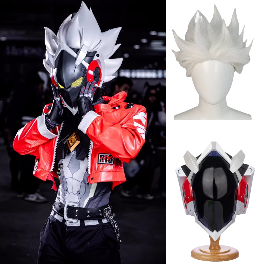 ZZZ Billy Kid Helmet - LED Mask Wig Set - Anime Con & Halloween